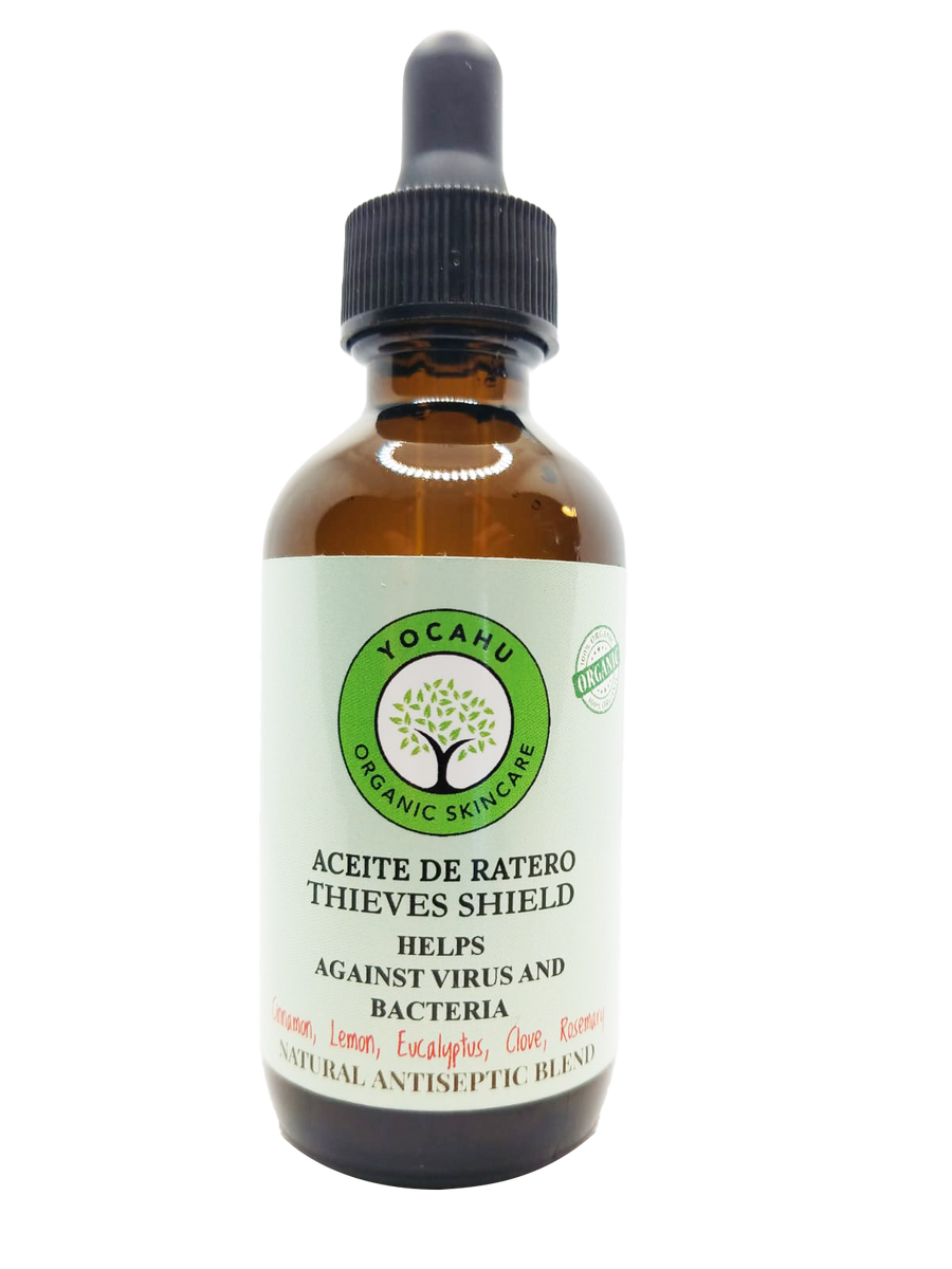 THIEVES SHIELD ACEITE DE RATERO Natural Antiseptic Blend + free 1/2 oz ...